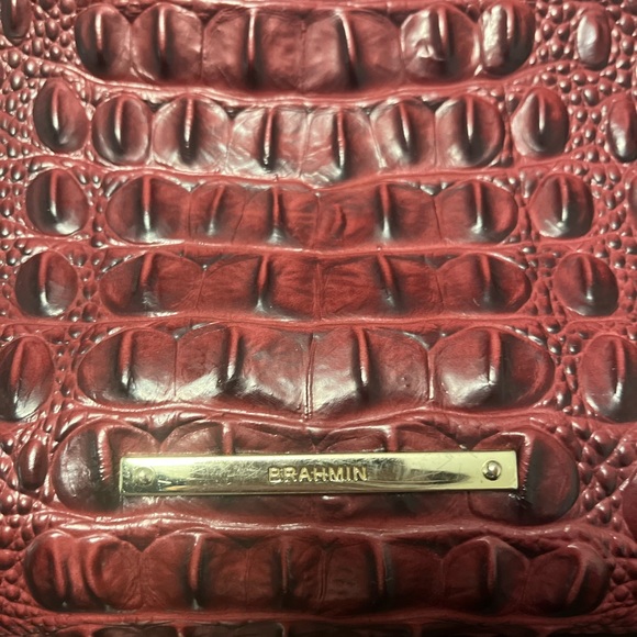 Brahmin | Bags | Brahmin Red Crocodile Embossed Womens Bag | Poshmark